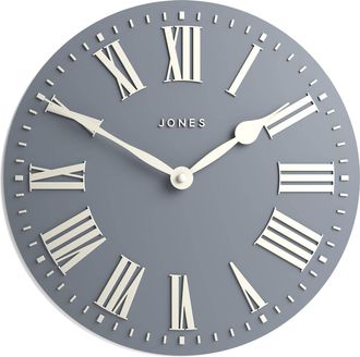 Jones Clocks Strand wanduhr | Moderne Klassische Konvexe Uhr | 30cm | Blassblau | Römische ziffern | Ideal für die küche, das Wohnzimmer, das büro oder das Schlafz