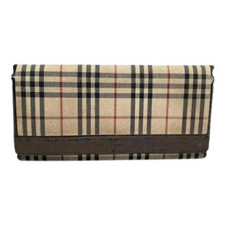 Burberry Portefeuille en cuir Pre-owned - Femme - Pre-owned - Beige - Taille: ONE Size