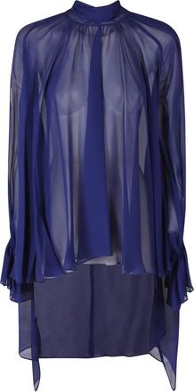 Semicouture Blouse S6Wu12 - Femme - Blouses et Chemises - Bleu - Taille: 40 FR