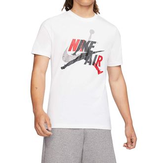 Nike Nike Herren M J JM Classics SS Crew T-Shirt, White/Gym red, L