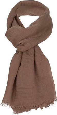 Malito more than fashion malito - Écharpe tendance pour femme en viscose - Écharpe légère - Couleur unie - Foulard fin - Doux et respirant - S604, marron, 180 x 90