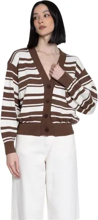 Kaos Kaos, Femme, Pulls, Brun, Taille: 40 FR Cardigans
