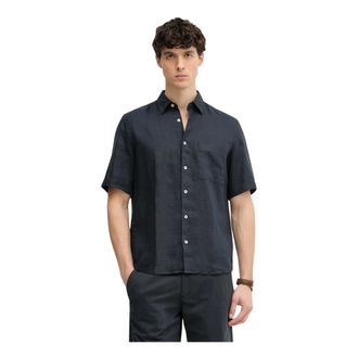 Marc O'Polo Homme, Chemises, Bleu, Taille: 2XL Chemise Manches Courtes en Lin