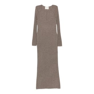 Lisa Yang Pull en cachemire &agrave; col rond - Femme - Robes - Brun - Taille: 38 FR