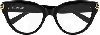 Balenciaga logo cat-eye glasses - Schwarz