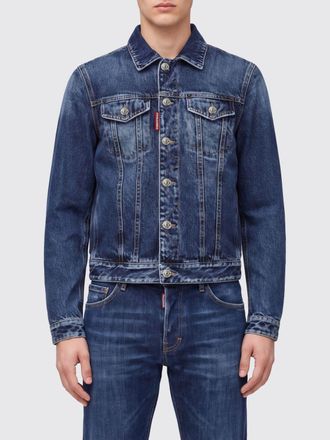 Dsquared2 Veste en jean en denim de coton avec col classique et boutons