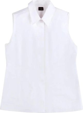 Fay Femme, Blouses et Chemises, Blanc, Taille: 40 FR Camicia Smanicata