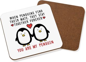 Gift Base Untersetzer mit Aufschrift You Are My Penguin Love