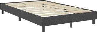 vidaXL Boxspring-Bettgestell Grau Stoff 120x200 cm Vidaxl