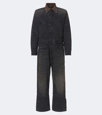 Ralph Lauren Combinaison en denim et velours c&ocirc;tel&eacute;