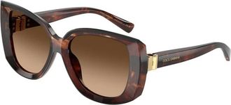 Dolce & Gabbana Femme, Accessoires, Rouge, Taille: 56 MM Lunettes de soleil carr&eacute;es