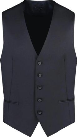 Tagliatore Homme, Costumes, Bleu, Taille: M Gilet Simple Crois&eacute; en Laine