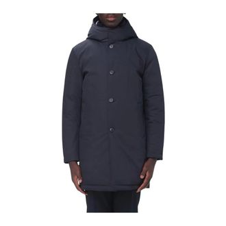 Fay Parka &agrave; capuche mi-longue - Homme - Manteaux - Bleu - Taille: XL