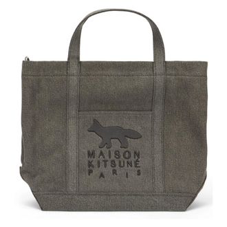 Maison Kitsun&eacute; Cabas Profile Fox - Femme - Sacs - Brun - Taille: ONE Size
