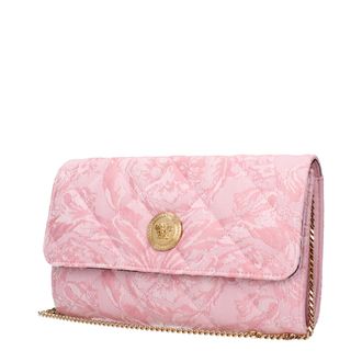Versace Quilted Fabric Clutch - Pink