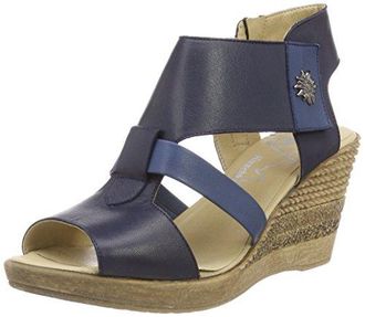 Andrea Conti Hirschkogel Femme 3675700 Sandales Ouvertes, Jean Bleu foncé Multicolore, 40 EU