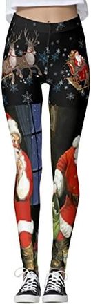 Generic FGUUTYM Pantalon imprim&eacute; de No&euml;l personnalis&eacute; pour femmes leggings personnalis&eacute;s pour leggings course &agrave; pied P&egrave;re No&euml;l Pilates f&ecirc;te bonhomme de neige 