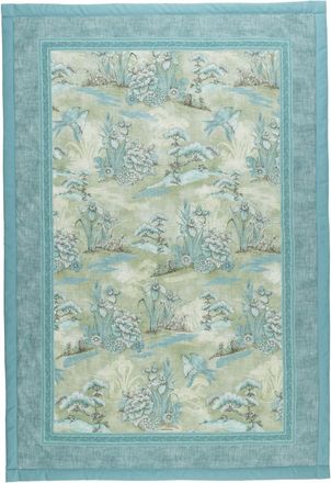 Bassetti ACQUAFORTE Plaid aus 100% Baumwolle in der Farbe GR&Uuml;N V1, Ma&szlig;e: 135X190 cm - 9333421