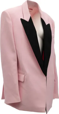 Valentino Garavani Womens Pink Tuxedo Blazer Clothing