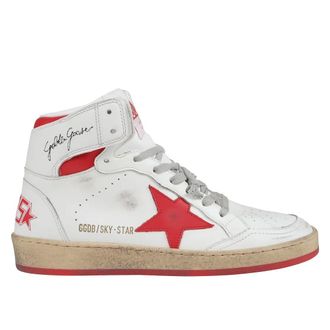 Golden Goose Low-Top Sneaker - White High-Top Sneakers With Red Details - Gr. 39 (EU) - in Weiß - für Damen