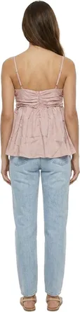 Dolce & Gabbana Womens Pink Silk Sleeveles T-Shirt