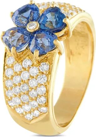 Van Cleef & Arpels bague Marie Antoinette en or jaune 18 ct à saphirs et diamants