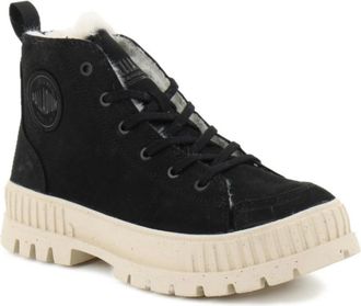 Palladium Bottes &agrave; lacets en daim - Femme - Chaussures - Noir - Taille: 37 EU