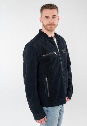 Mauritius Lederjacke MMBerat aus Veloursleder in Denim-Struktur