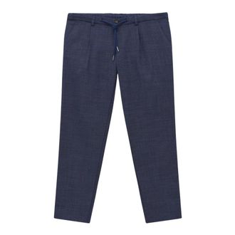 Bugatti Hose mit teilweisem elastischem Kordelzugbund - - Trousers - Herren - Blau - W36 L34