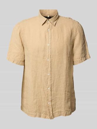 Maerz Regular Fit Leinenhemd mit Kentkragen