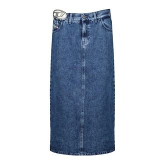 Diesel D Sky S1 Midi Rock - - Skirts - Damen - Blau - W25