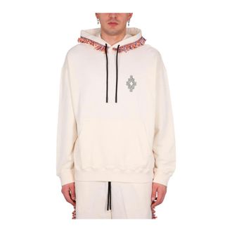 Marcelo Burlon Graphic Detail Baumwoll-Hoodie - - Sweatshirts & Hoodies - Herren - Rosa - S