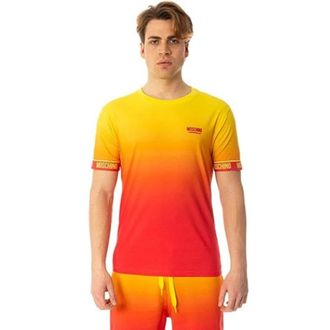 Moschino Logo Band T-Shirt - - Tops - Herren - Mehrfarbig - S