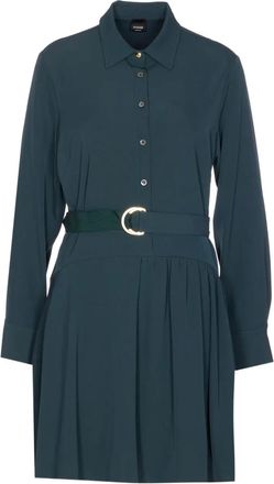 Pinko robe-chemise courte à taille ceinturée - Vert
