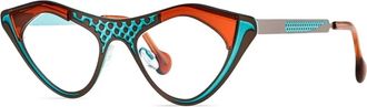 Theo Eyewear lunettes de vue &agrave; monture g&eacute;om&eacute;trique - Rouge