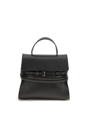 Moschino Womens Handbag Tie Me Black Calf Leather Handbags Hand Bags