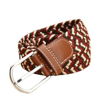 Generic Ceinture Elastique Femme - Ceinture &Eacute;l&eacute;gante Stretch pour Hommes et Femmes Ceinture Taille &Eacute;troite pour Robe et Pantalon en Toile avec Boucle Mode