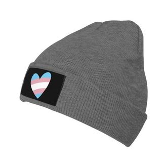Generic Classique Beanie pour Homme, Coeur transgenre LGBT, Chaud Beanie Hiver, Bonnet Chapeau Tricot pour Sports, Adultes, Cyclisme