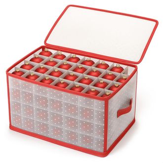 Com-Four Aufbewahrungsbox f&uuml;r 112 Weihnachtskugeln - Christbaumschmuck-Sortierbox - Christbaumkugeln- und Weihnachtsdeko-Organizer - Aufbewahrung f&uuml;r Weihnacht