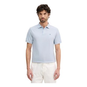 Hackett Homme, Tops, Bleu, Taille: S Polo Coupe Ajust&eacute;e Manches Courtes Piqu&eacute;