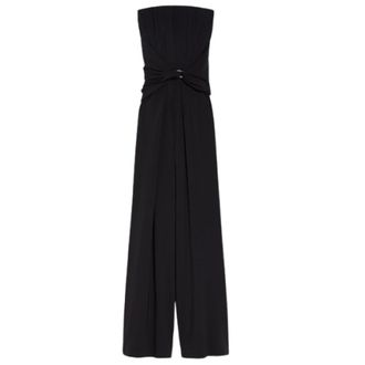 Max Mara Femme, Combinaisons et Ensembles, Noir, Taille: 36 FR Fiero Draped Jumpsuit