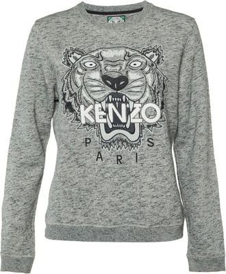 Kenzo sweat &agrave; logo Tiger brod&eacute; - Gris