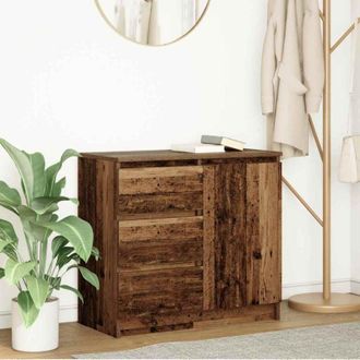vidaXL Sideboard mit Schublade Altholz-Optik 71x35x65 cm Holzwerkstoff Vidaxl