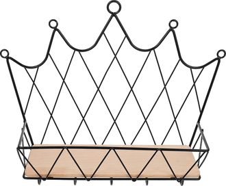 Pretyzoom Wandaufbewahrungsregal Aus Eisen Ohne Bohren H&auml;ngendes Lagerregal Mit Schwarzer Oberfl&auml;che Vielseitig F&uuml;r K&uuml;che Und Bad