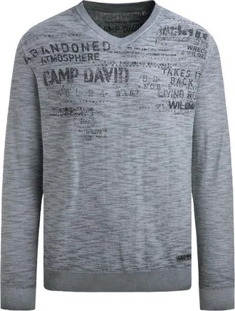 Camp David V-Ausschnitt-Pullover mit V-Ausschnitt