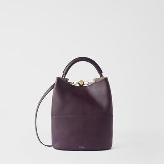 Furla Sfera Beuteltasche S Winter Bloom Violett Doppeltes Napoli-kalbsleder Damen