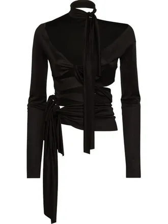 Dsquared2 Oberteil mit Cut-Out - Schwarz