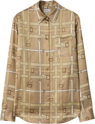 Burberry Femme, Blouses et Chemises, Beige, Taille: 36 FR Emma Shirt