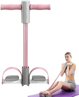 Generic Elastisches Zugseil - Pedal-Widerstandstrainer, 6-Rohr | Trainingsgerät für den Körper, Bauch, Arm, Yoga, Stiring, Training