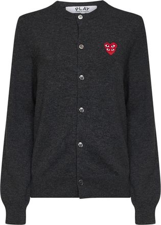 Comme Des Gar&ccedil;ons Femme, Pulls, Gris, Taille: 36 FR Double Heart Cardigan
